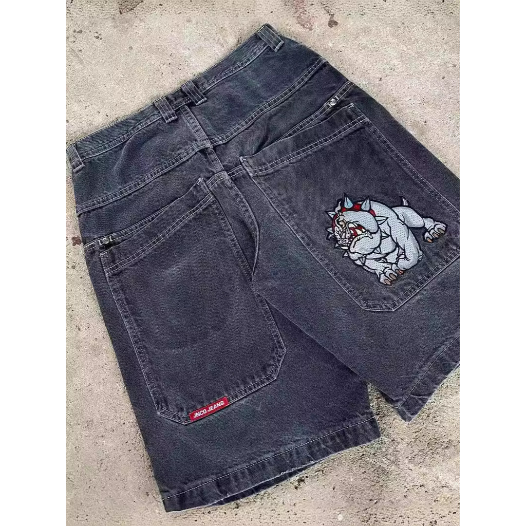 Wexwear Trendy Brand Vintage Baggy Jeans shorts Men Harajuku Streetwear ...