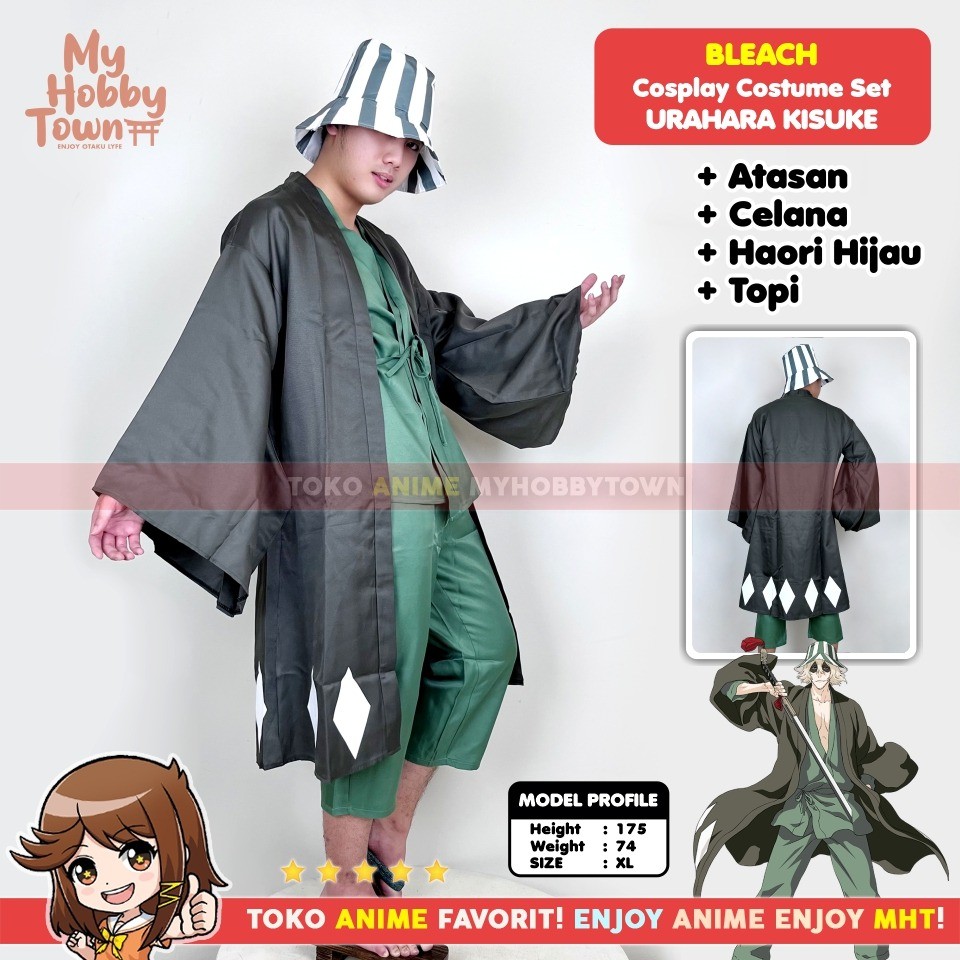 Urahara Kisuke Cosplay Costume Anime Character Bleach Shinigami ...