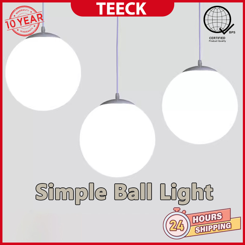 Free Bubble Package Not Light TEECK Free Bulb Pendant Light E27 White ...