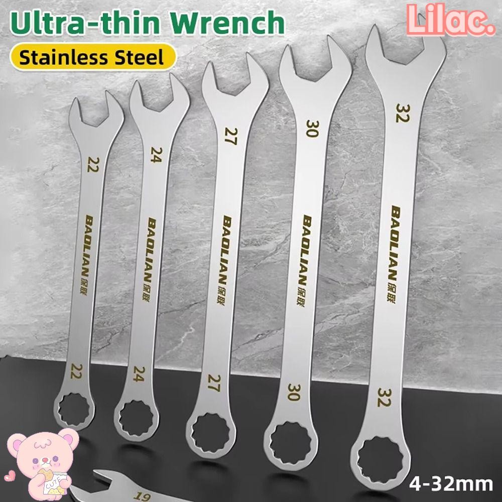 LILAC 1Pcs Ultra-thin Open End Wrench, 5-32mm Double-end Ratchet ...