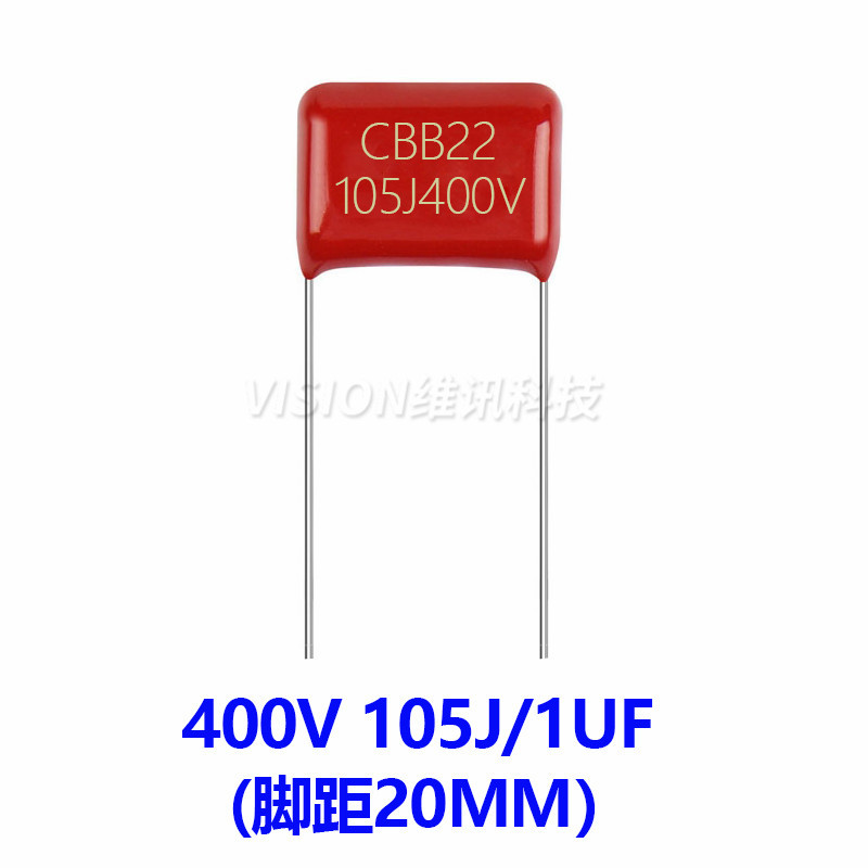 Cbb22/21 Film Capacitor 400V 630V 105J Pitch 15MM 20MM 25MM 1UF ...