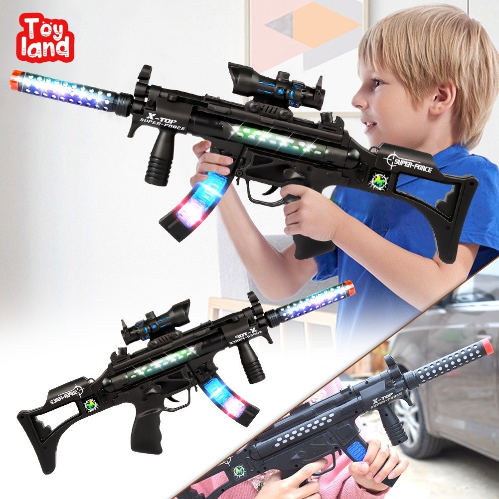 ToyLand Kids Toy Guns Children's battery sound and light toys light ...