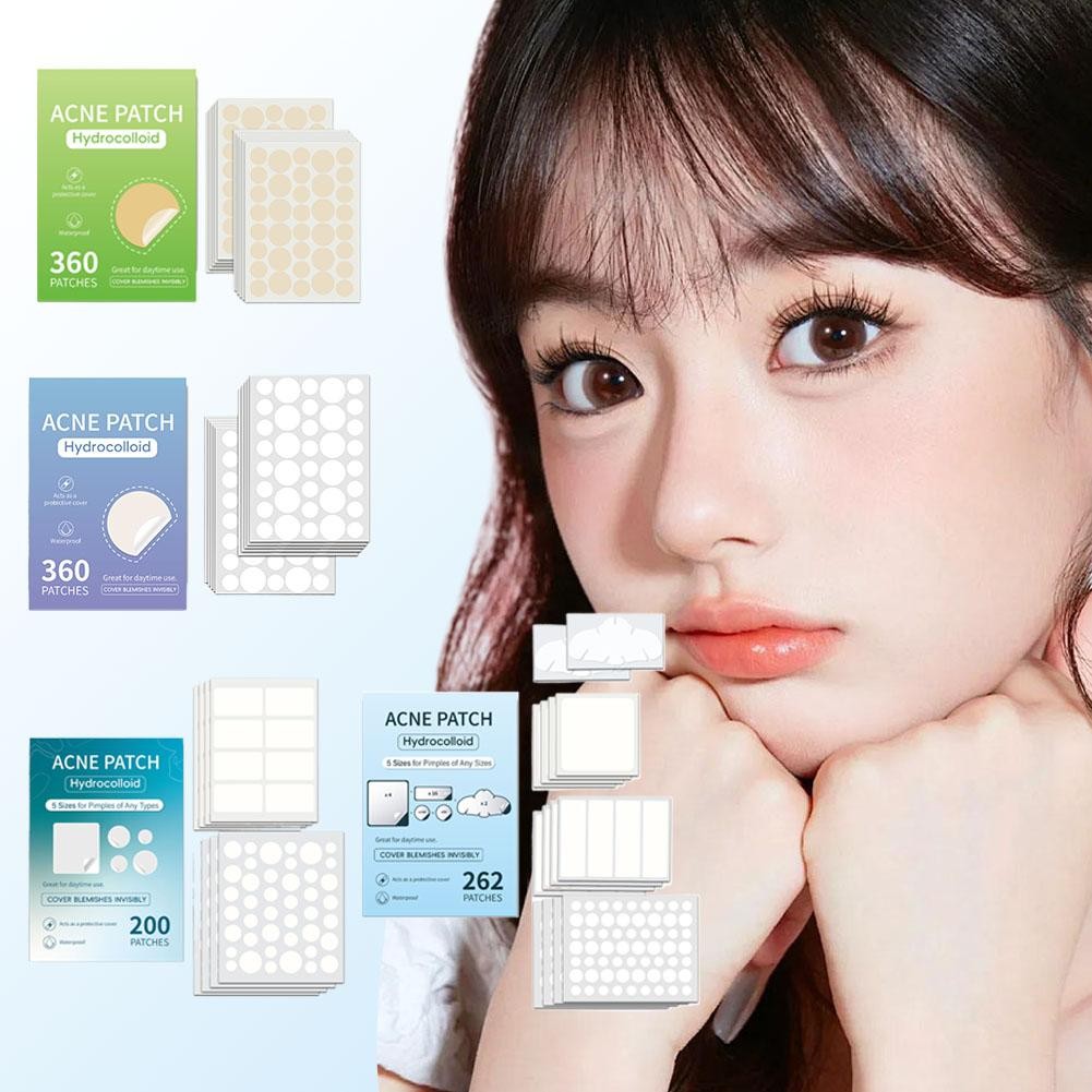 Boxed Acne Sticker Multiple Shapes Face Patch White Skin Color ...