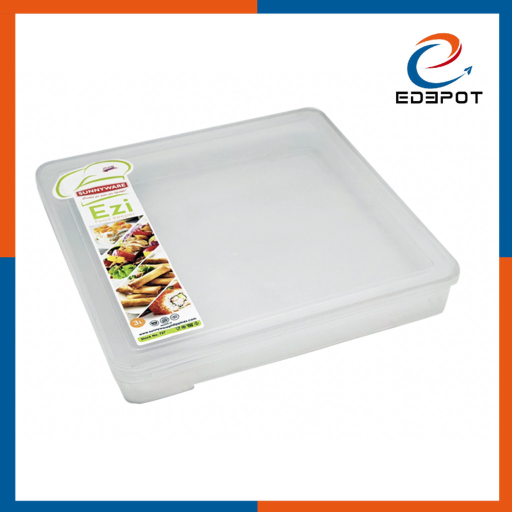 Edepot Sunnyware Square Food/Dough/Graham Tupperware Food Keeper High ...