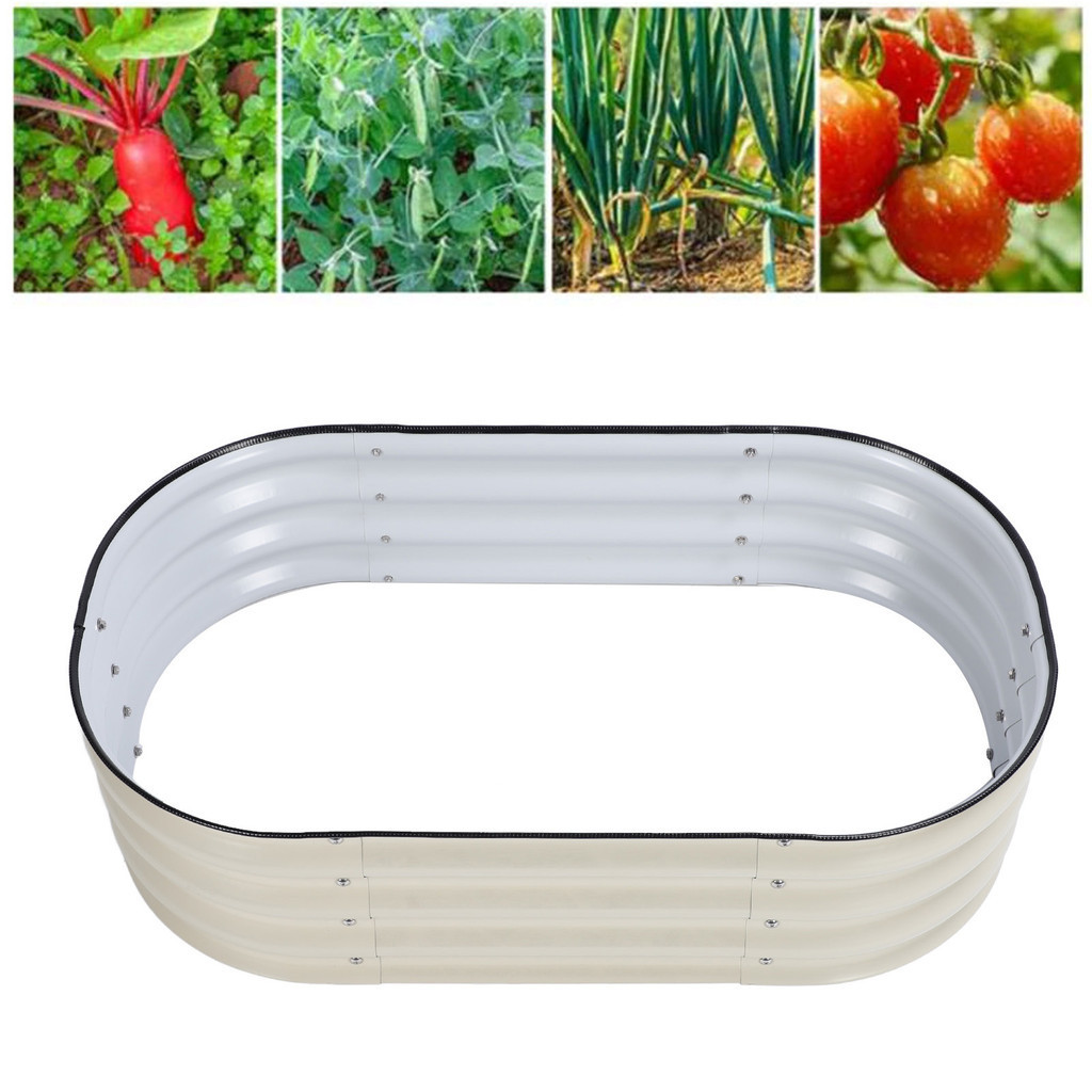EAS-Raised Garden Bed Kit 304 Stainless Steel Flowers Ground Planter ...