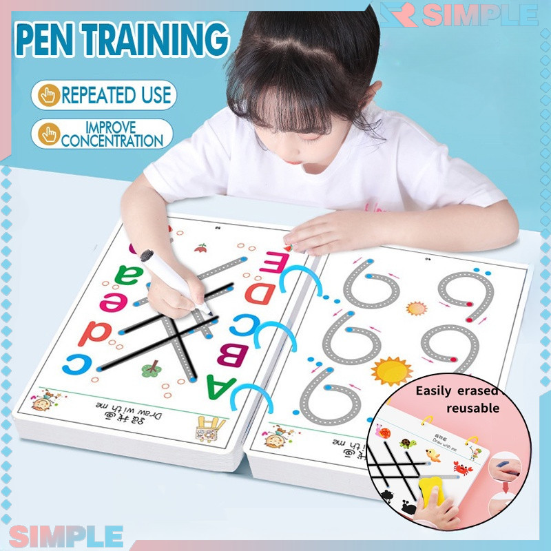 136Page Magical Tracing Workbook Preschool Educational Toys Logical ...