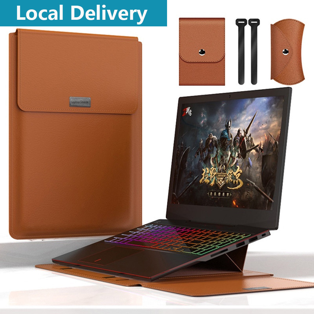 4 in1 set Laptop stand bag/Pouch Leather Sleeve magnets Waterproof ...