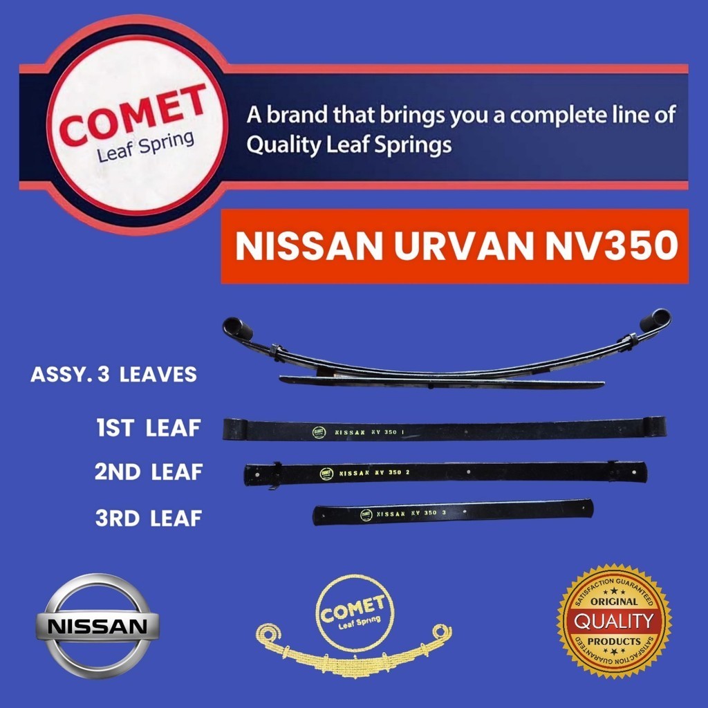 Leaf Spring for Nissan Urvan NV350 Rear 3 Leaves (Molye) | Shopee ...