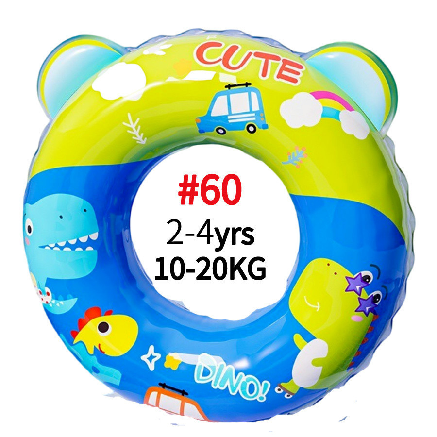 Floats Kids Inflatable Swim Ring Pool Water Float with Safety Handle ...