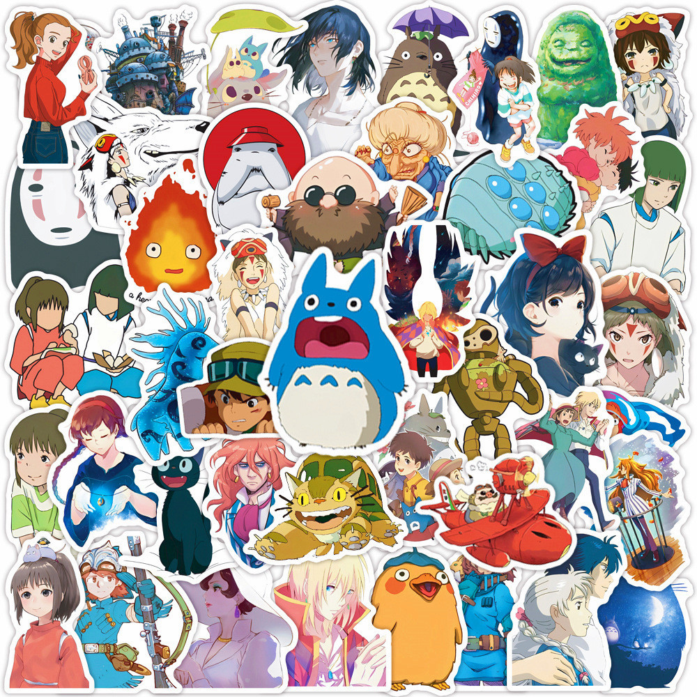 50Hayao Miyazaki Zhang Stickers Riman Cartoon Animation ...