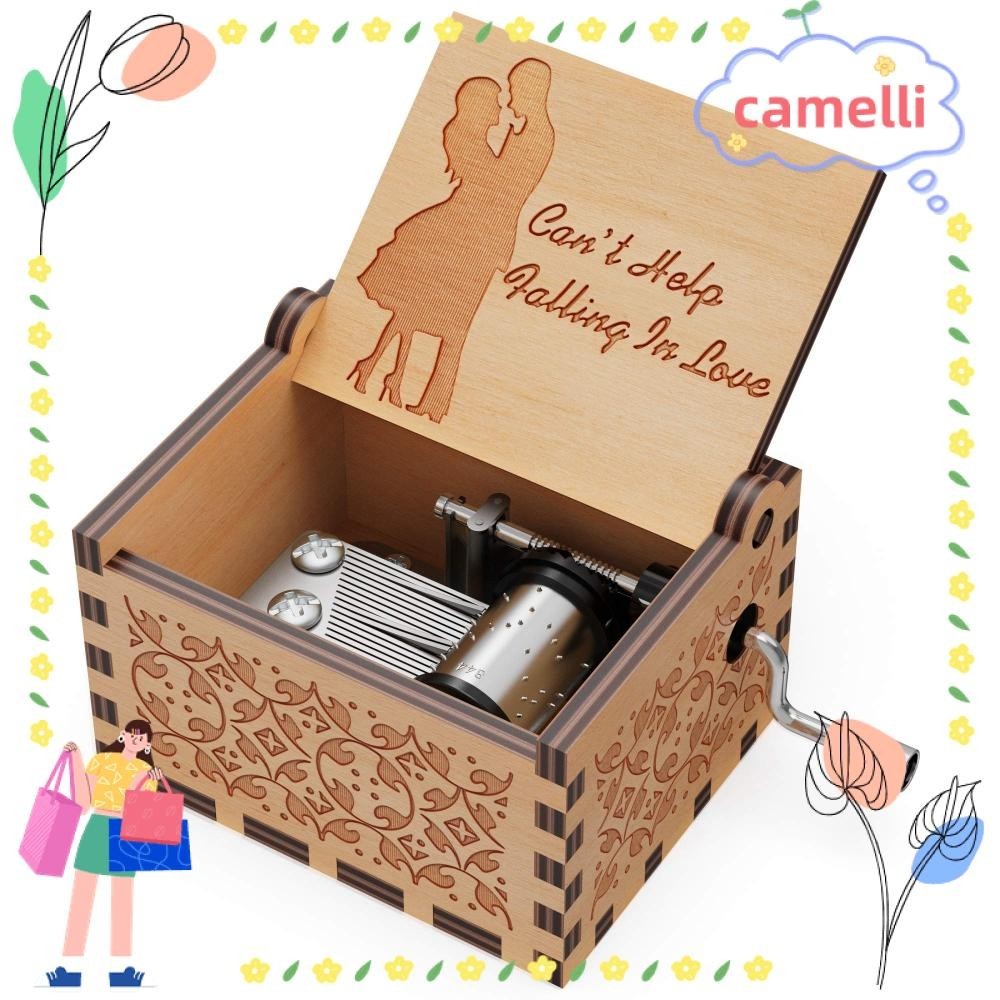 CAMELLI Music Box Lover Wooden Can't Help Falling in Love Birthday ...