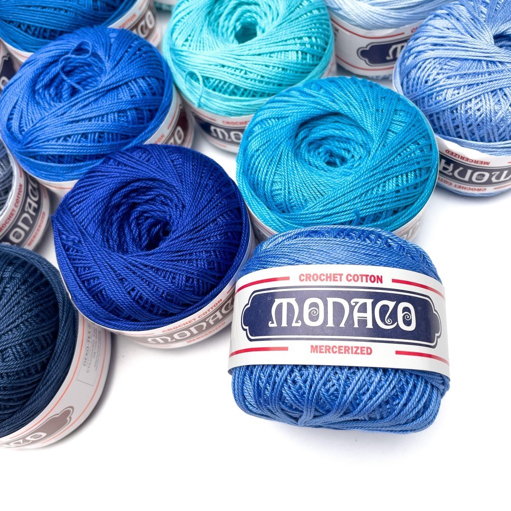 3ply Monaco Mercerized Crochet Cotton Thread Yarn 175m (40g) | Shopee ...