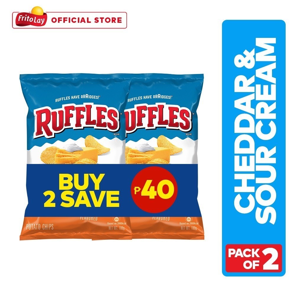 Ruffles Cheddar & Sour Cream Potato Chips 170g - Buy 2 Save PHP 40 ...