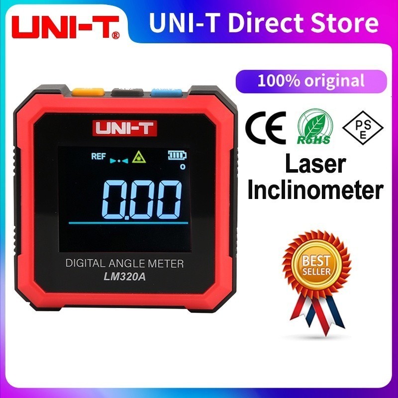 UNI-T LM320A LM320B Portable Laser Inclinometer Electronic Angle Meter Digital Protractor ...