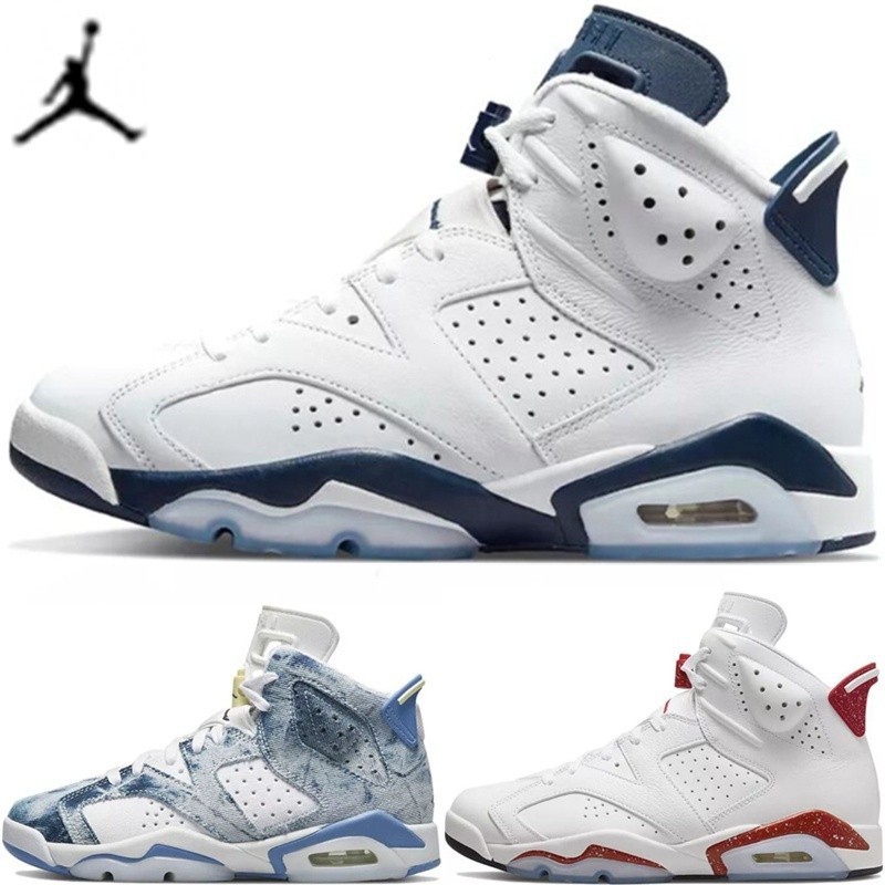 Nk Air Zordan 6 Retro men midnight blue white red AZ6 Jordan basketball ...