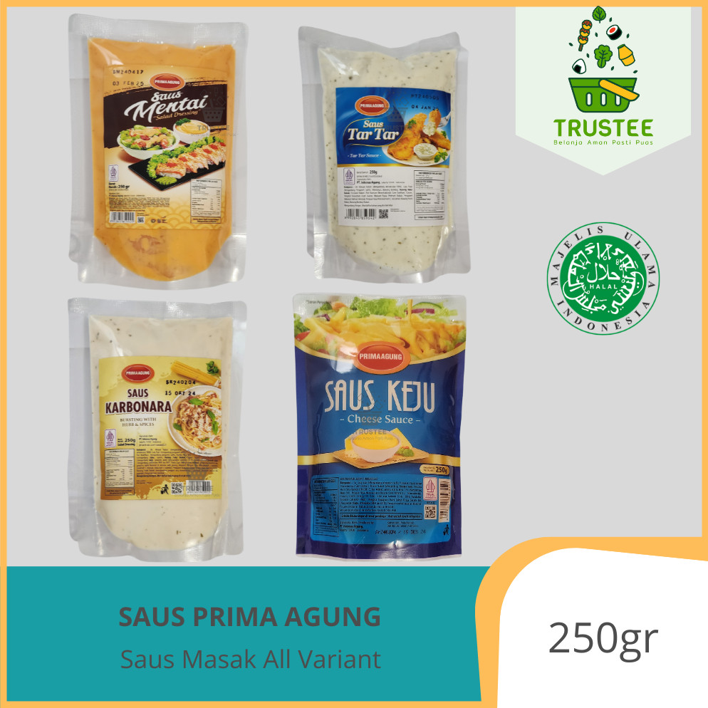 Prima Agung Mentai Sauce/Cheese/Tartar/Carbonate/Halal Instant Cooking ...
