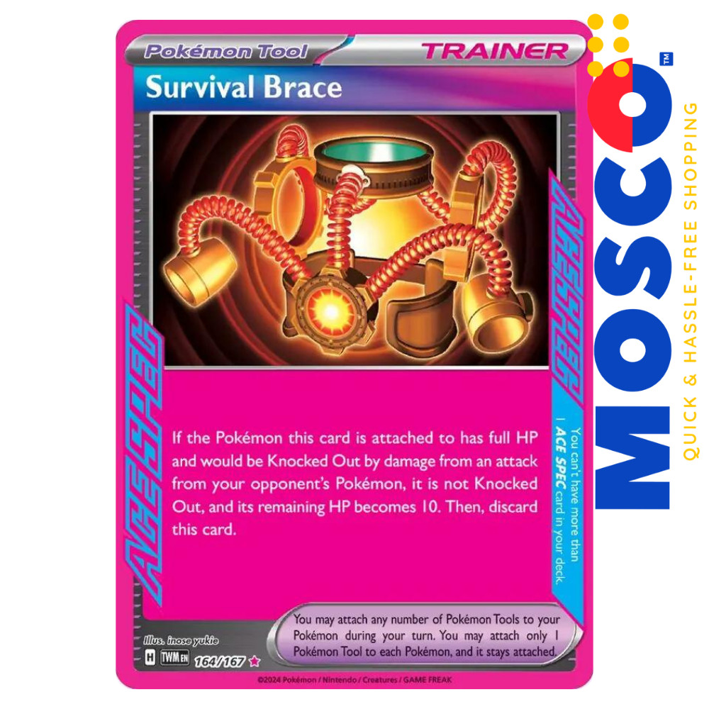 Survival Brace - 164/167 ACE SPEC Rare Twilight Masquerade | Pokemon ...