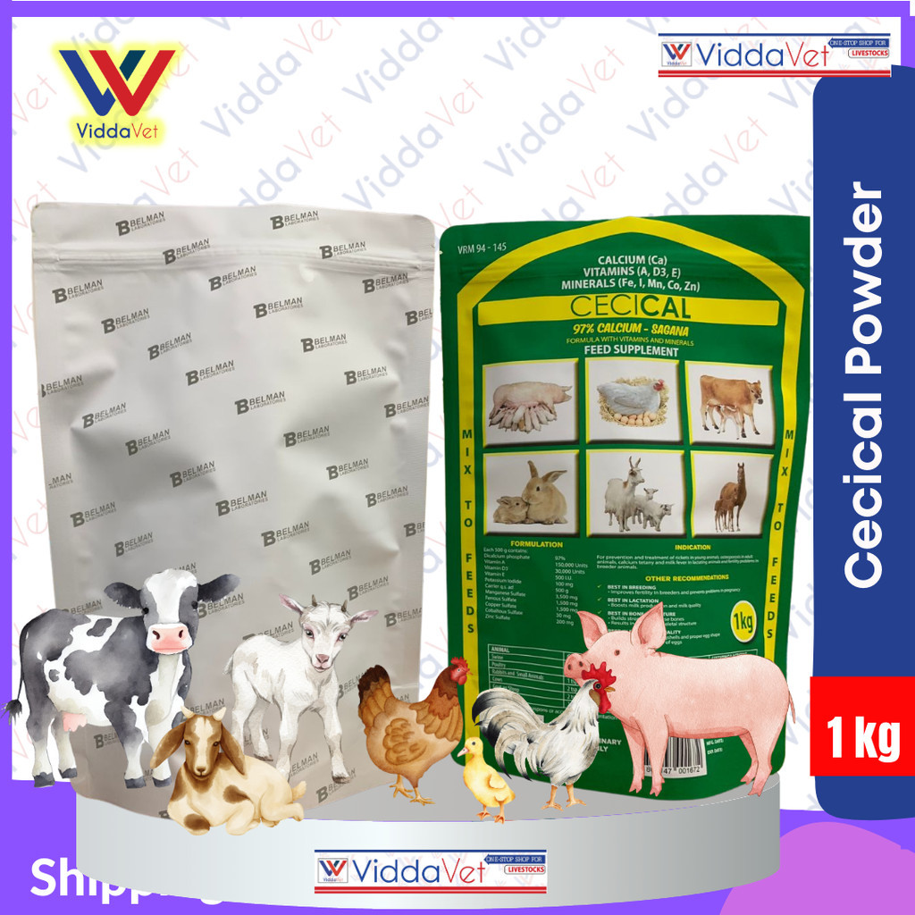 1 Kg Cecical Powder Calcium Mineral Vitamins Chicken Cattle Cecical ...