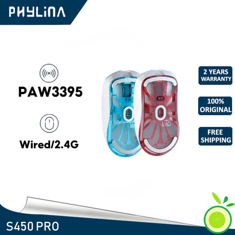 PHYLINA S450 PRO 4K Wireless Dual Mode Lightweight Gaming Mouse ...