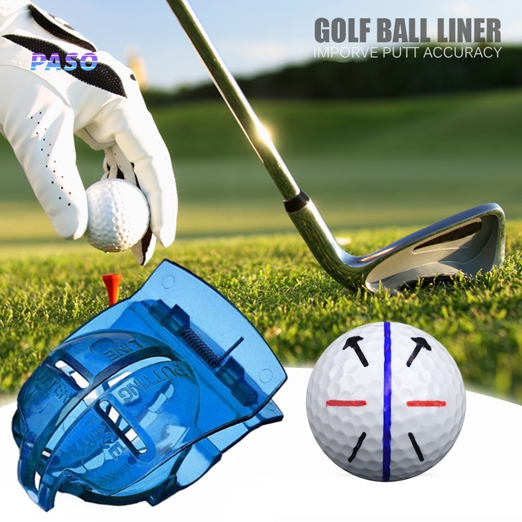 PAS-Golf Ball Marker Plastic Transparent Aiming Scribing Clip ...