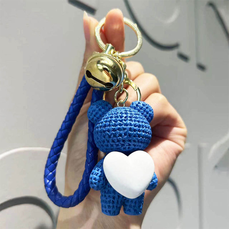 Runner couple keychain pendant bear hug love keyring Byeon Woo-Seok ...