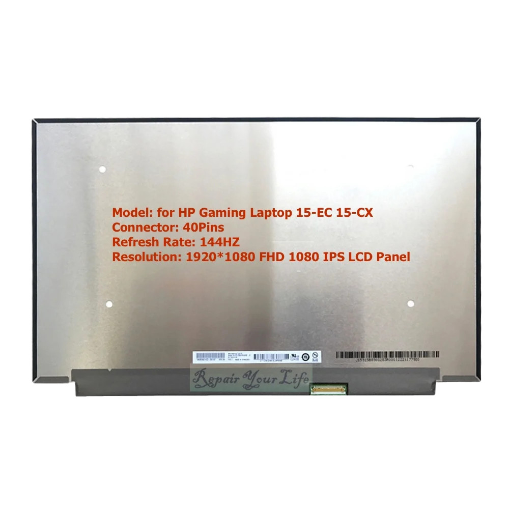 15.6 144HZ Laptop LCD Screen for HP Pavilion Gaming 15-ec 15-CX gtx1050 ...