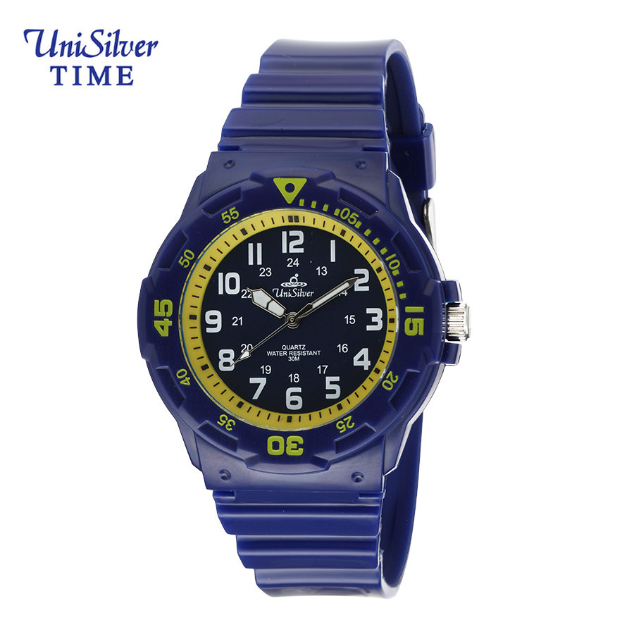 UniSilver TIME men's Analog Navy Blue Rubber KW3908-1105 Watch | Shopee ...