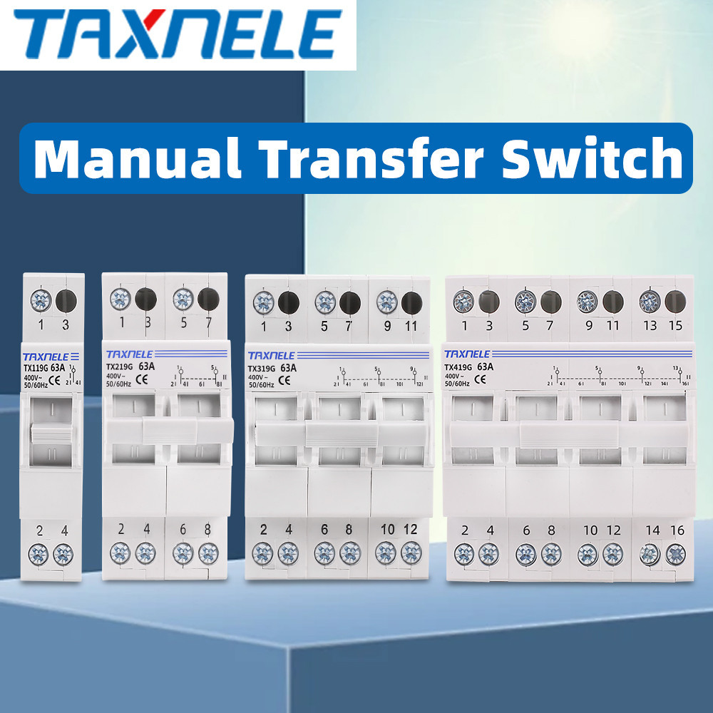 40A 63A MTS Dual Power Manual Transfer Isolating Switch Circuit Breaker ...