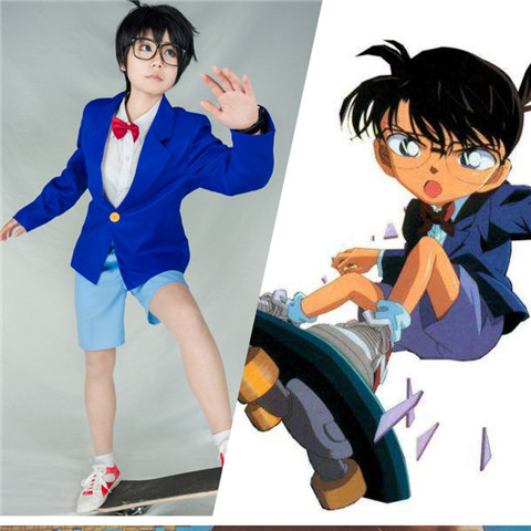 detective conan cosplay detective conan costume Blue Uniform Anime ...