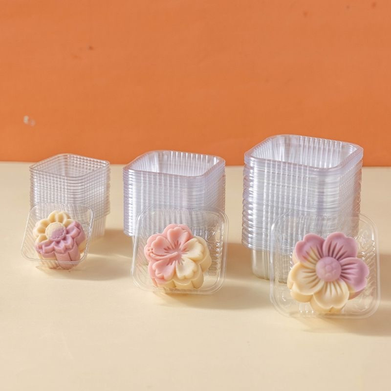 100PCS Transparent Mooncake Tray/Thickened Vacuum Molded Mooncake Tray ...