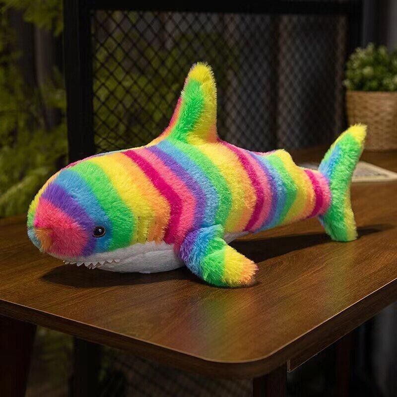 Shark Doll Colorful Cute Shark Plush Toy Shark Ragdoll Children ...