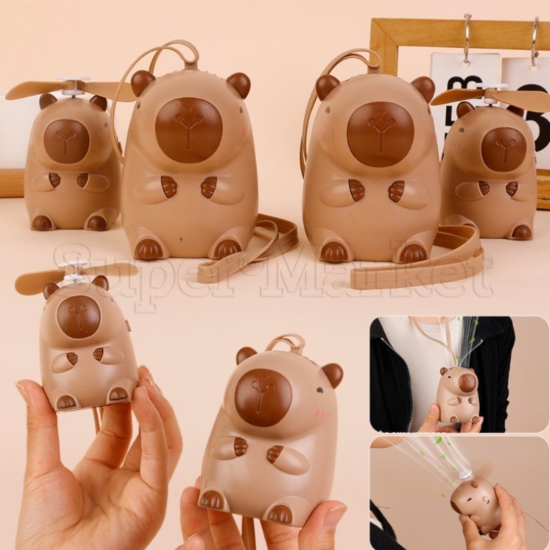 Capybara Hanging Neck Fan - Outdoor Travel Supplies - Handheld Fans ...