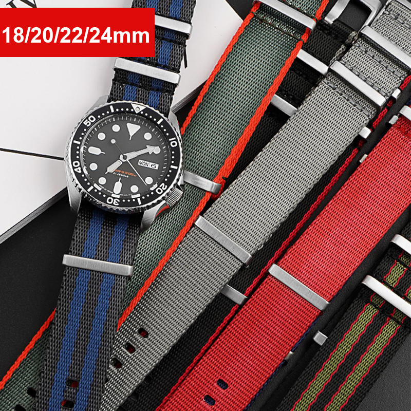 NATO Nylon Canvas Strap for Omega Seamaster 300 for Seiko Diving Watch ...