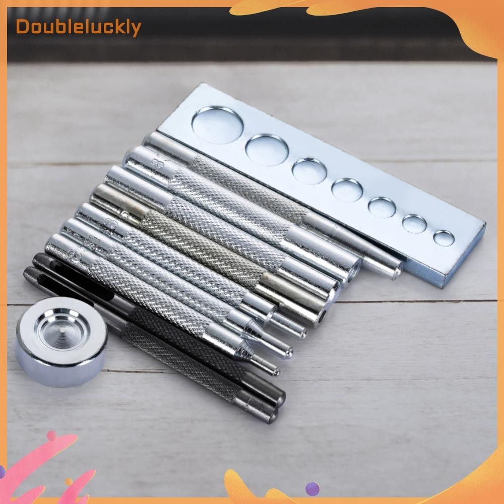 11pcs Die Punch Snap Kit DIY Leather Craft Metal Rivet Button Setter for Punch Hole for Install ...