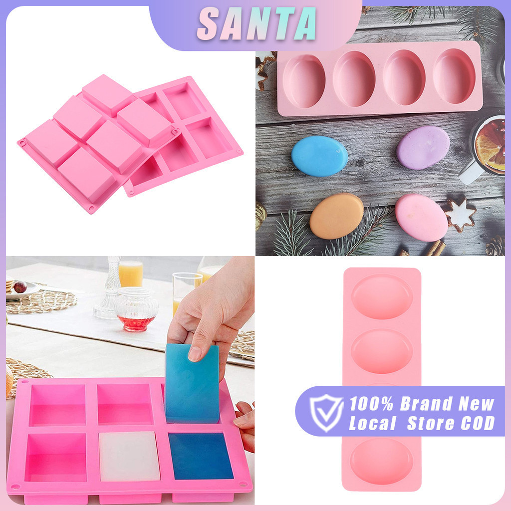 DIY Bar Soap Silicone Molder Cake Chocolate Molder Rectangle/Oval ...