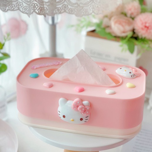 【Isyah】Hello kitty Tissue Box Cute Cartoon Car Tissue Box Living Room ...
