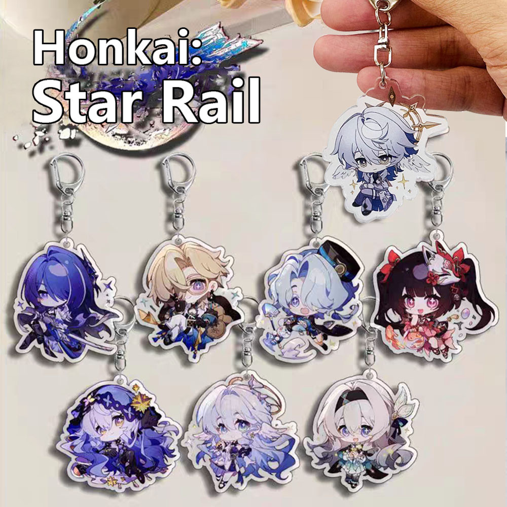Creative Anime Honkai: Star Rail Acrylic Keyrings Cartoon Double Sides ...