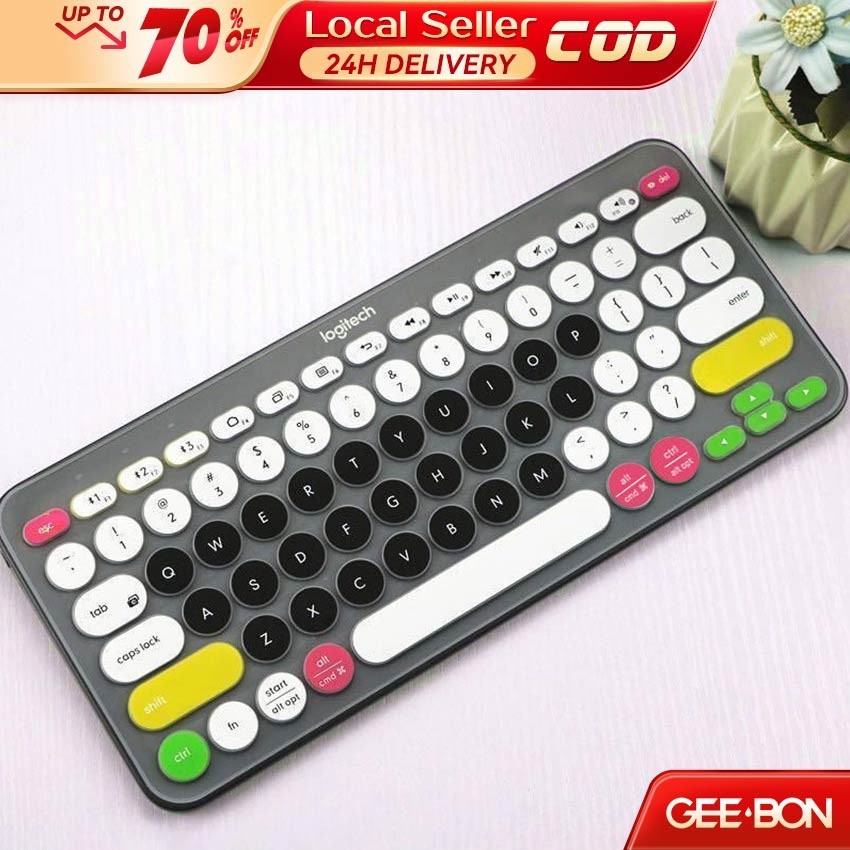 GEEBON Logitech K380 Keyboard Film Thin Silicone Cover Transparent ...