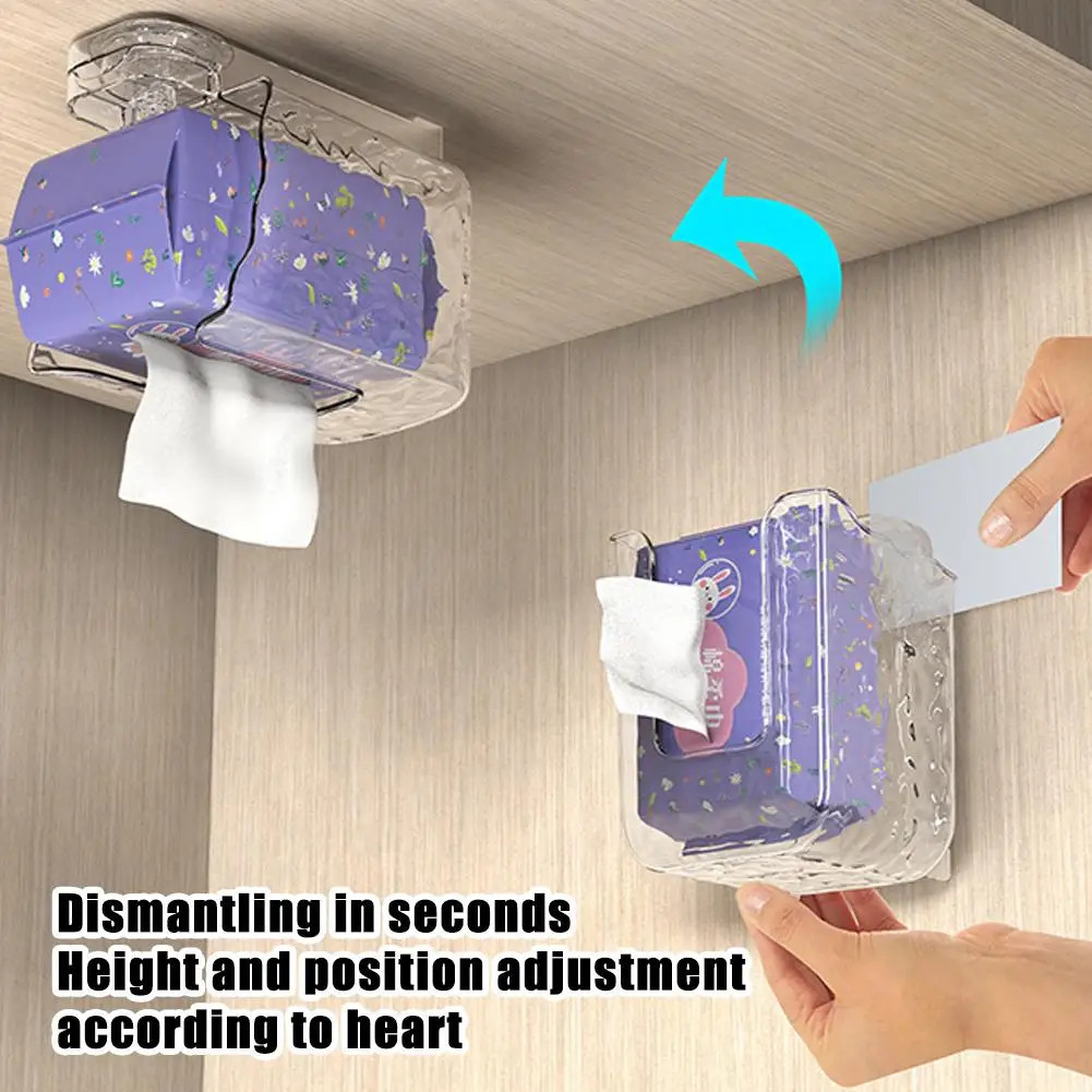 Suction Cup Wet Wipes Storage Box Punch-Free Bathroom Storage Wipes ...