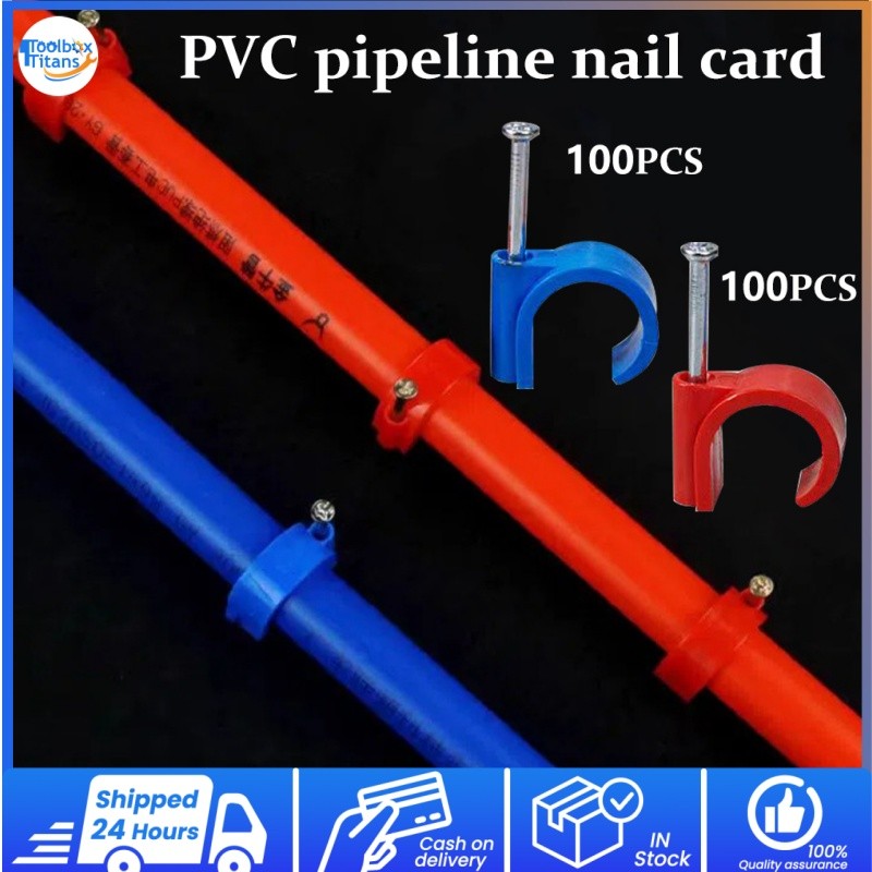 100pcs Per Pack PVC Pipe Clamp 1/2inch ORANGE and BLUE Pipe Clamp ...