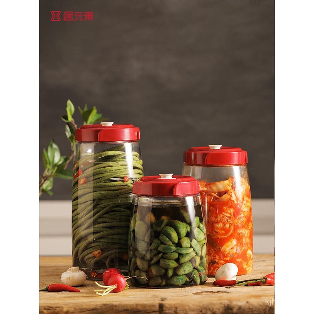 JU Element Glass Pickling Jar Food Grade with Lid Sealed Jar for ...