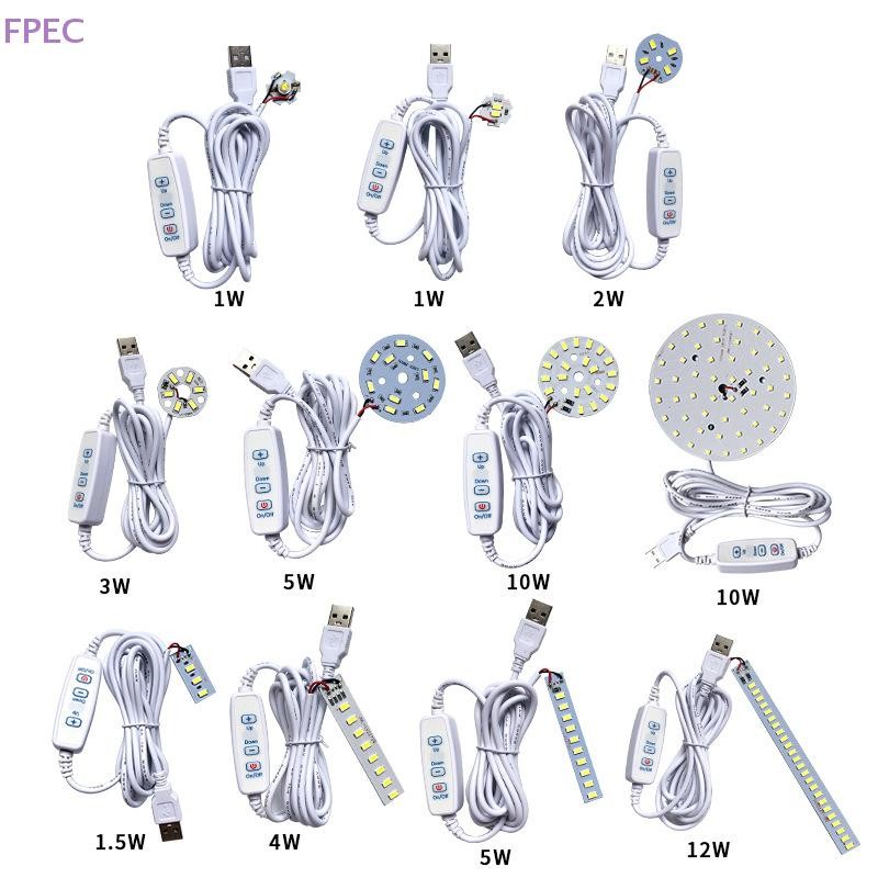 FPEC DC 5V Dimmable LED Chips 5730 SMD LED Lamp DIY Light Adjustable LED Bulb USB Dimmer Indoor ...