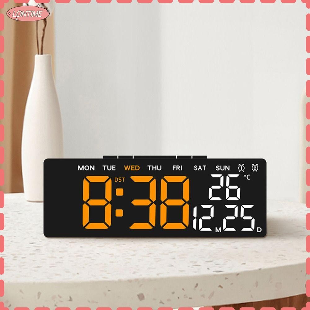 LONTIME STORE Electronic Wall Clock, Wall-mounted Multi-functional ...
