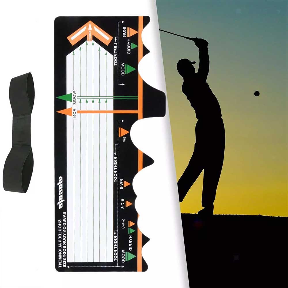 Golf Swing Stance Mat - Improve Your Swing Alignment, Posture, and ...