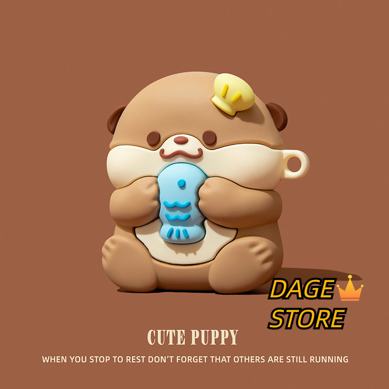 COD DAGE for AirPod 1 2 Case 3D Dog Pug Cartoon Soft Silicone Earphone ...