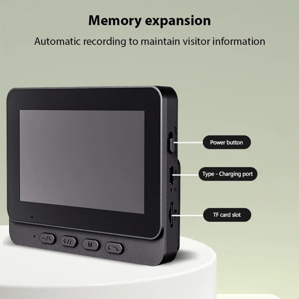 Enhanced Security Wireless Door Monitor System Featuring Night Vision ...