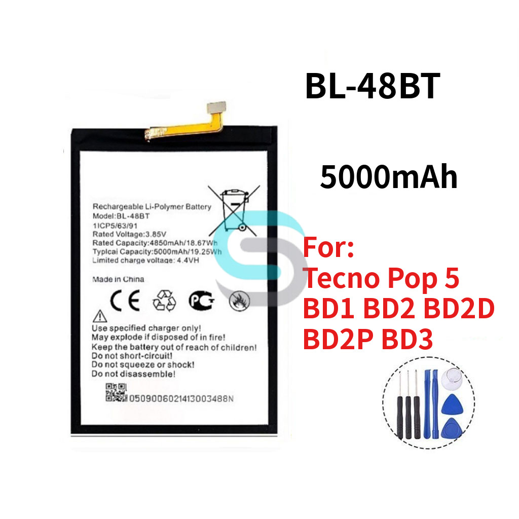 Replacement battery BL-48BT for Tecno Pop 5 Replacement battery ...