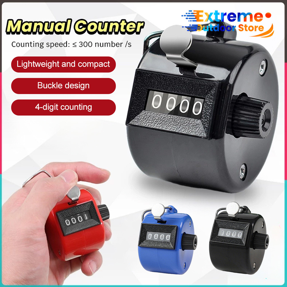 Mini Digital Hand Tally Counter 4 Digit Number Counting Manual ...