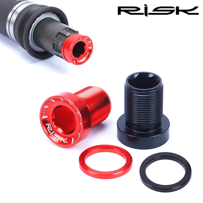 RISK 2PCS M15x19mm Aluminum CNC Splined Bottom Bracket Bolts with ...
