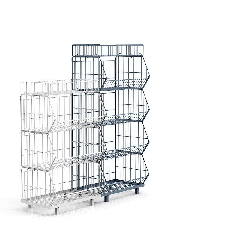 Stackable Painted Storage Rack Island Supermarket Display Heavy Duty ...